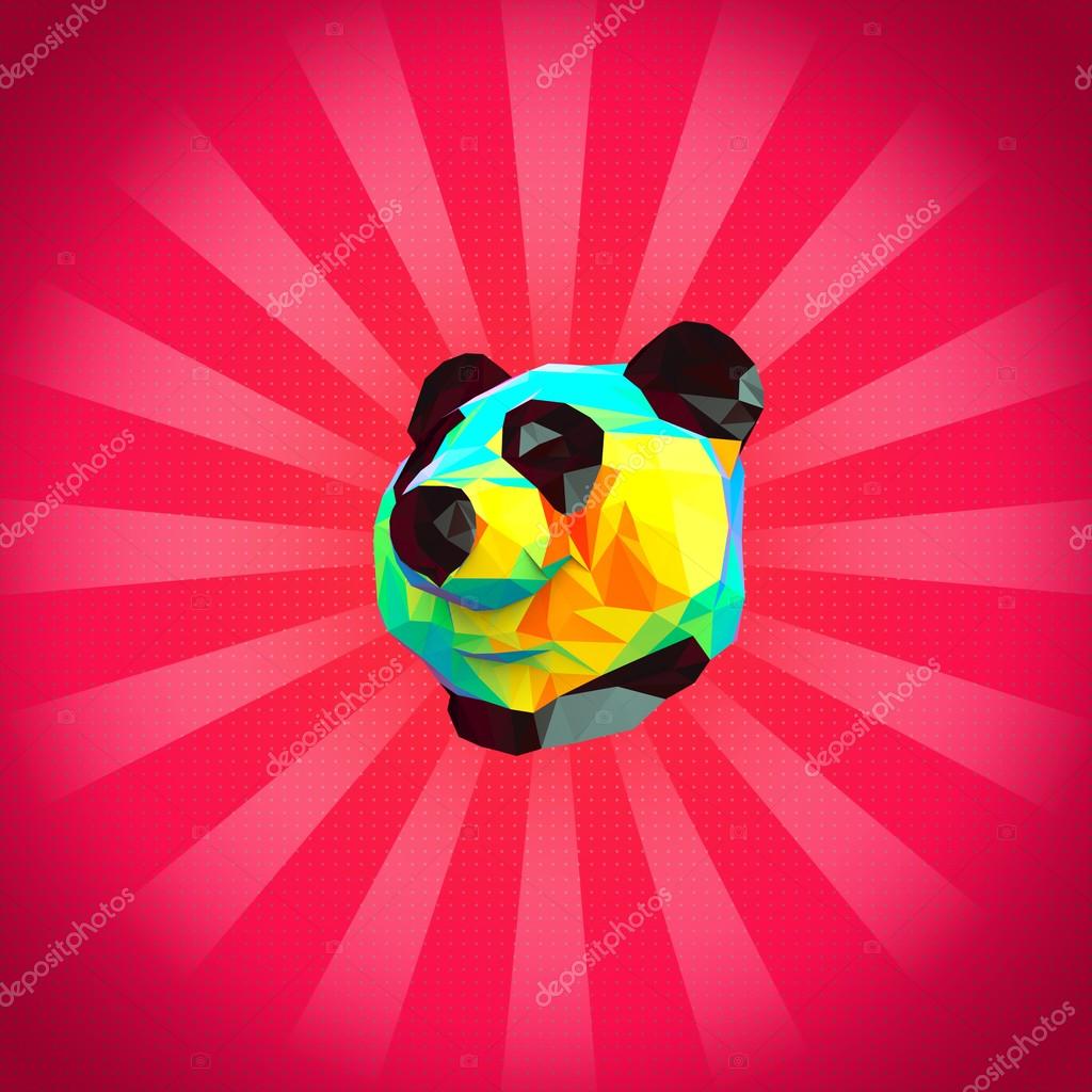 Low poly illustration of Panda Stock Illustration by ©julos #101782466