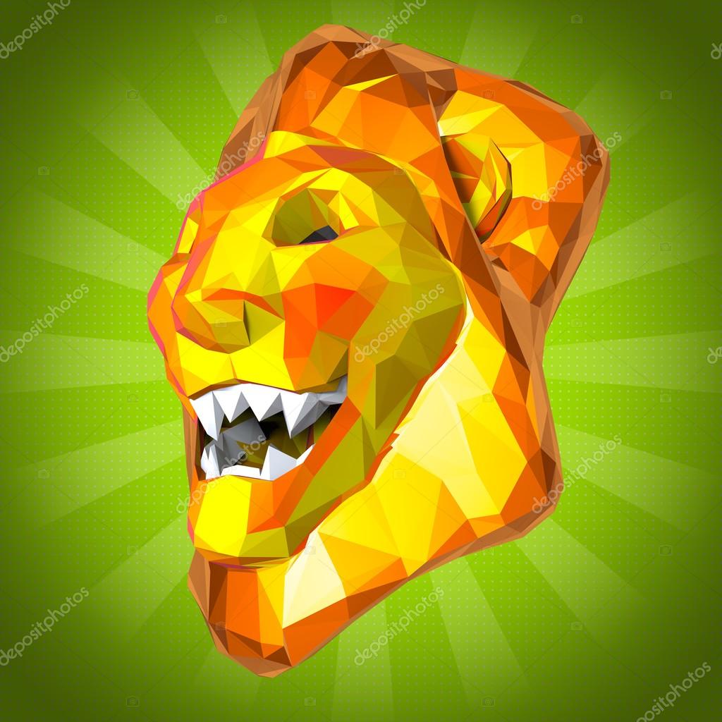 Polygonal Lion illustration Stock Illustration by ©julos #101782542
