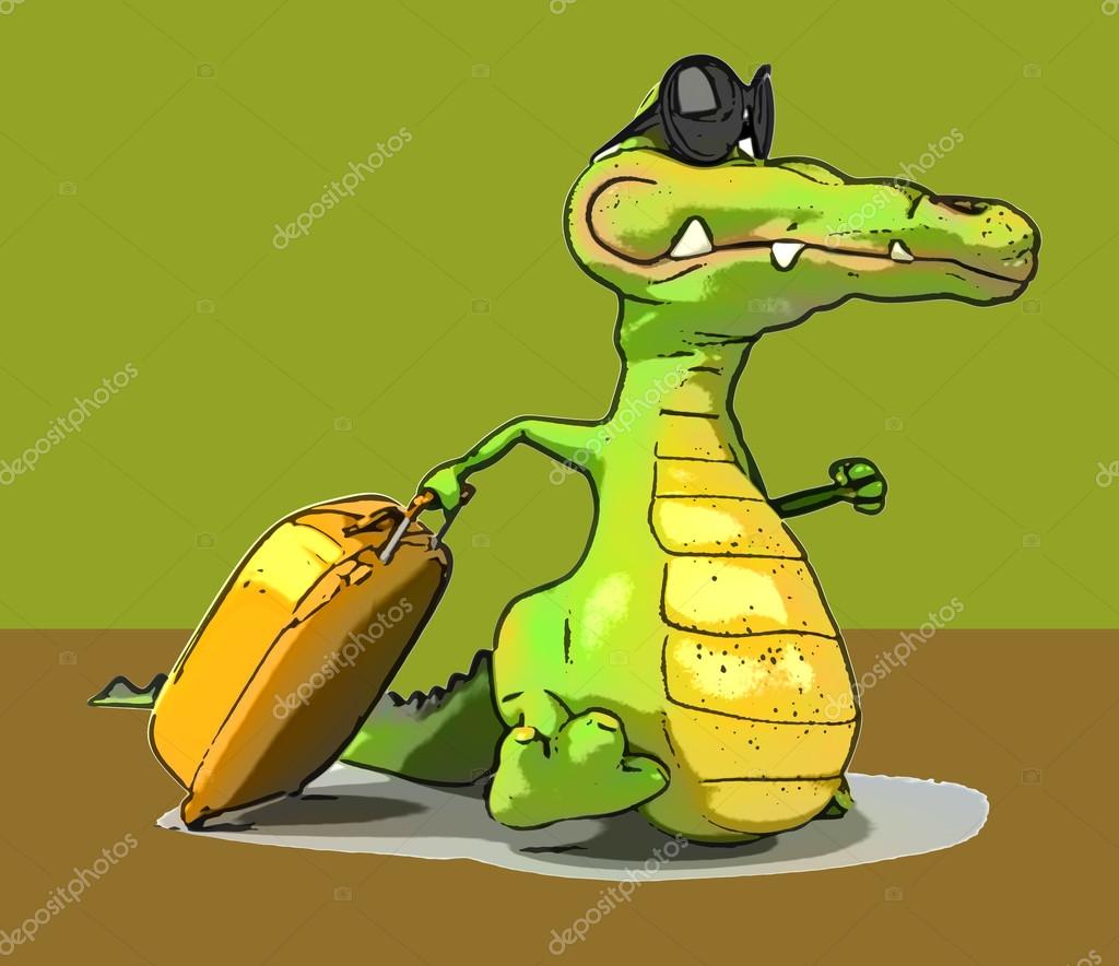 Funny cartoon crocodile Stock Photo by ©julos 101910504