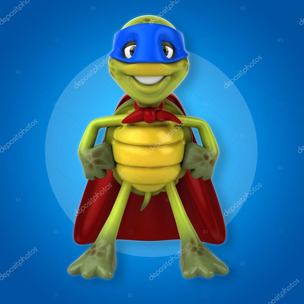 Cartoon Super turtle Stock Photo by ©julos 102286268
