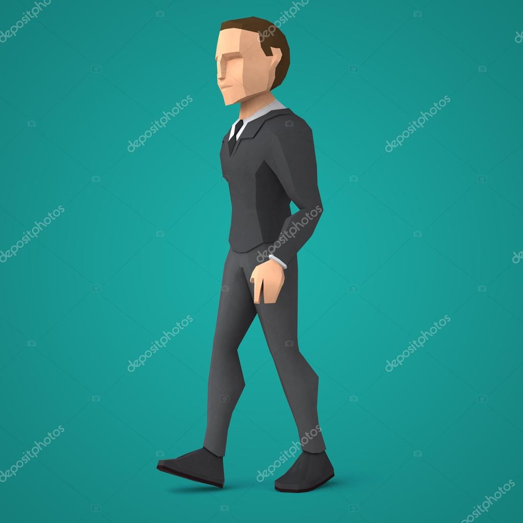 Low poly businessman Stock Illustration by ©julos #102335552