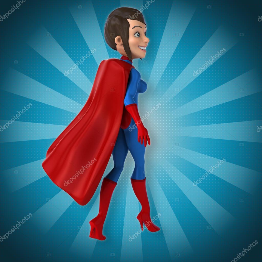 Cartoon Super woman Stock Illustration by ©julos #103207600