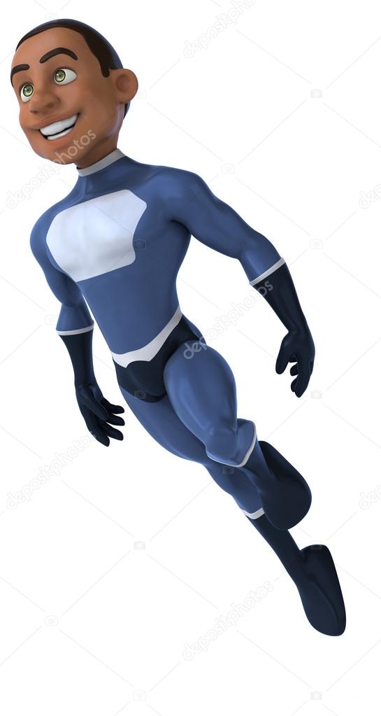 Cartoon black superhero Stock Photo by ©julos 104659024