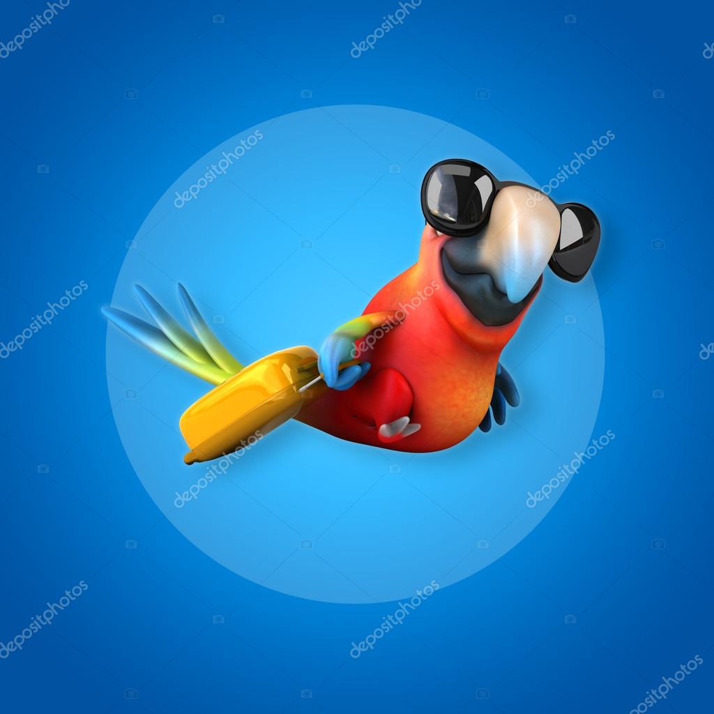 Funny cartoon Parrot Stock Photo by ©julos 106812604
