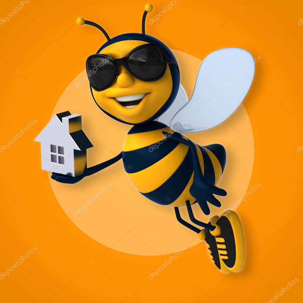Fun cartoon bee Stock Illustration by ©julos #108709034