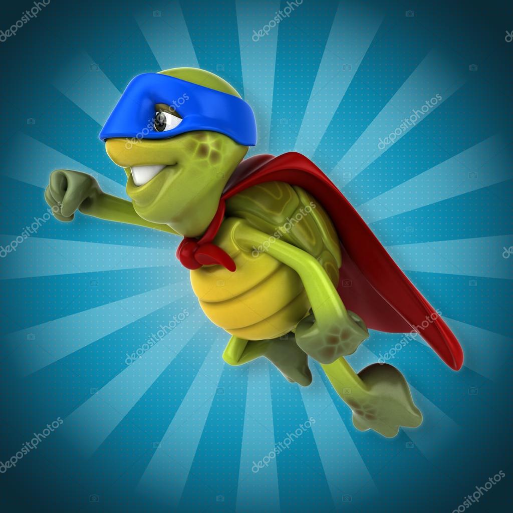 Cartoon Super turtle — Stock Photo © julos #108711058