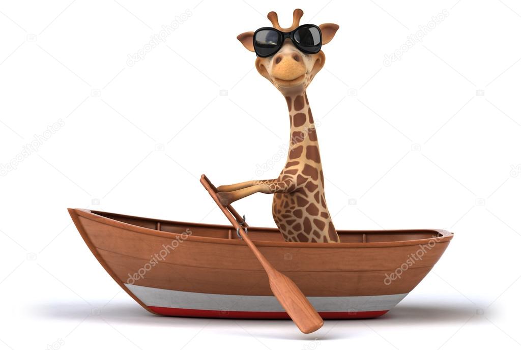 Fun cartoon giraffe — Stock Photo © julos #111363198