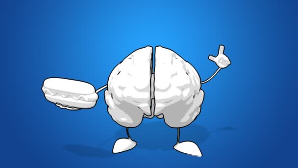 Dabbing Cartoon Brain Vector Clip Art Illustration Simple Gradients All ...