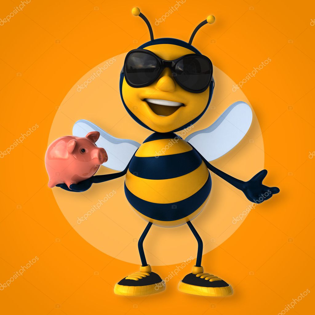 Fun cartoon bee Stock Illustration by ©julos #112390128