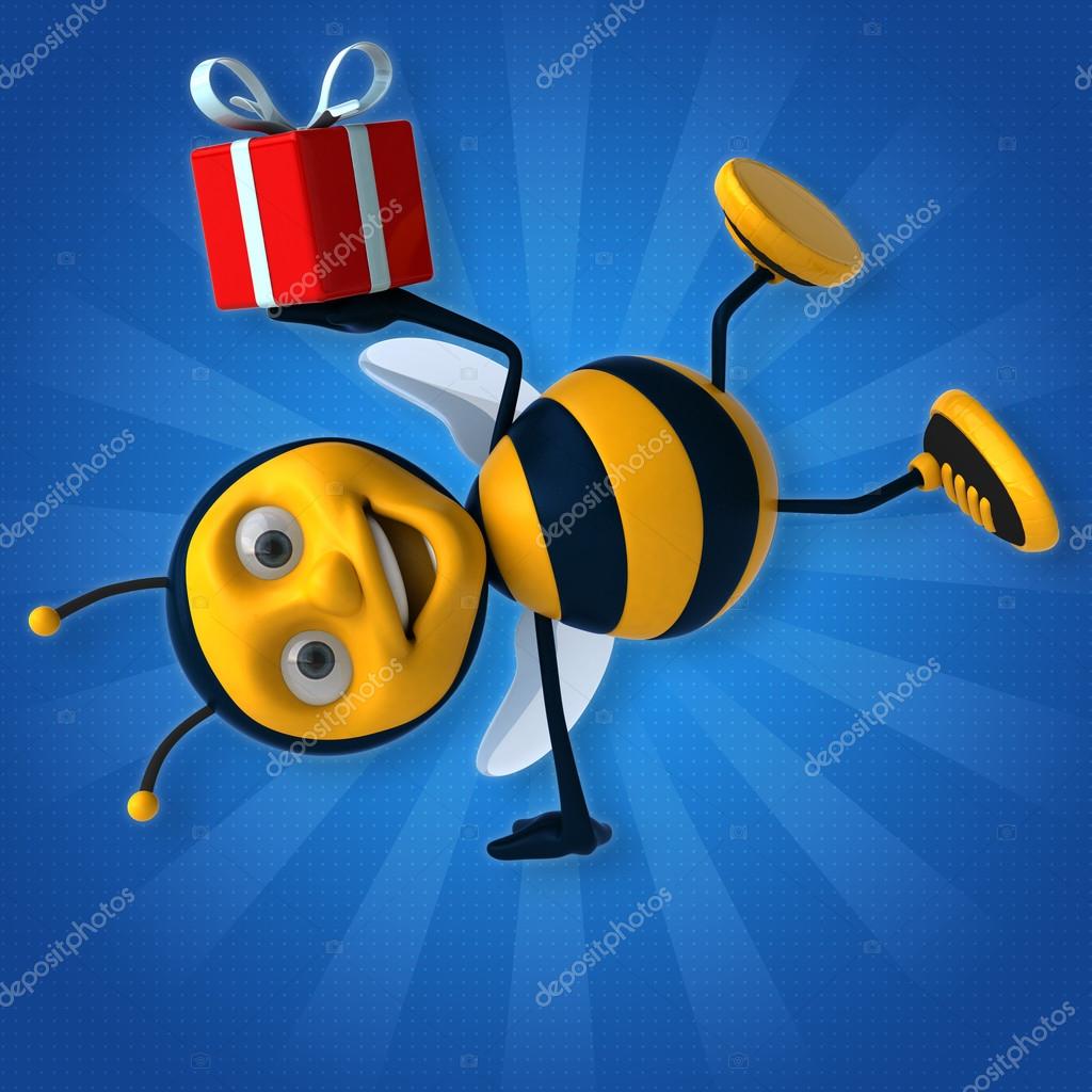 Bee holding present Stock Photo by ©julos 120826702