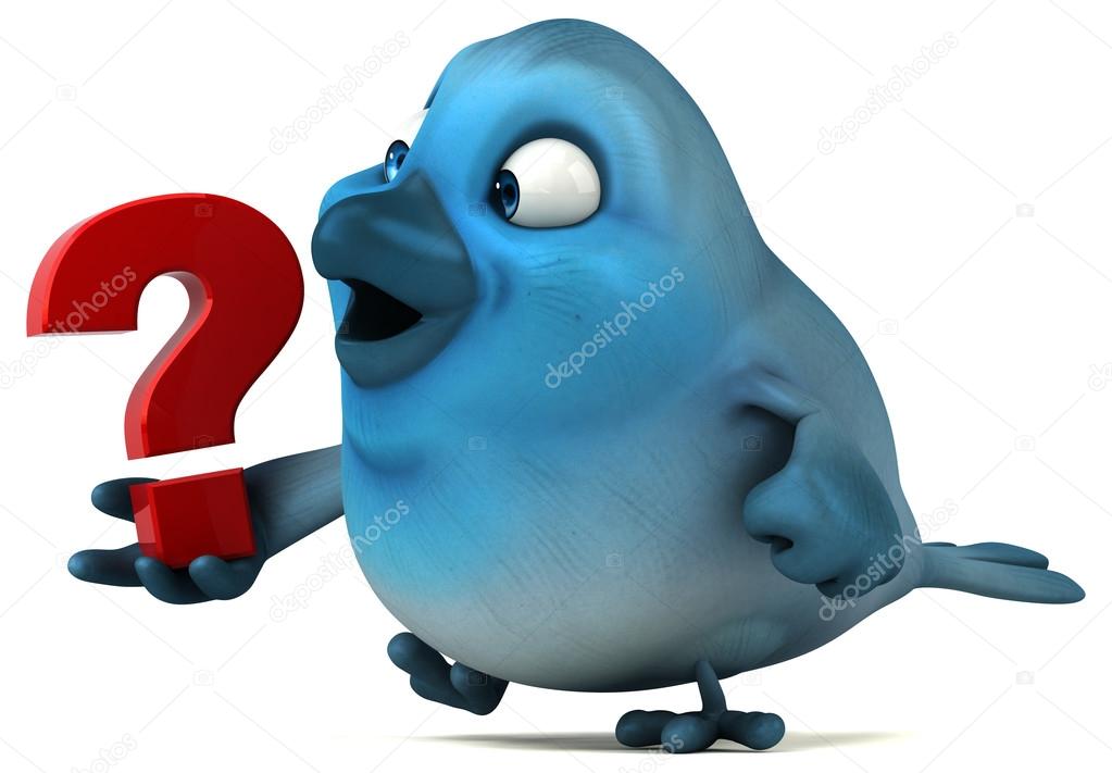Bird holding question mark Stock Photo by ©julos 120902978