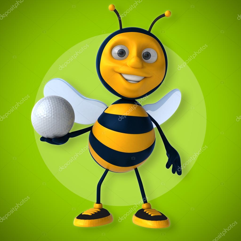 Bee holding ball Stock Illustration by ©julos #121544930