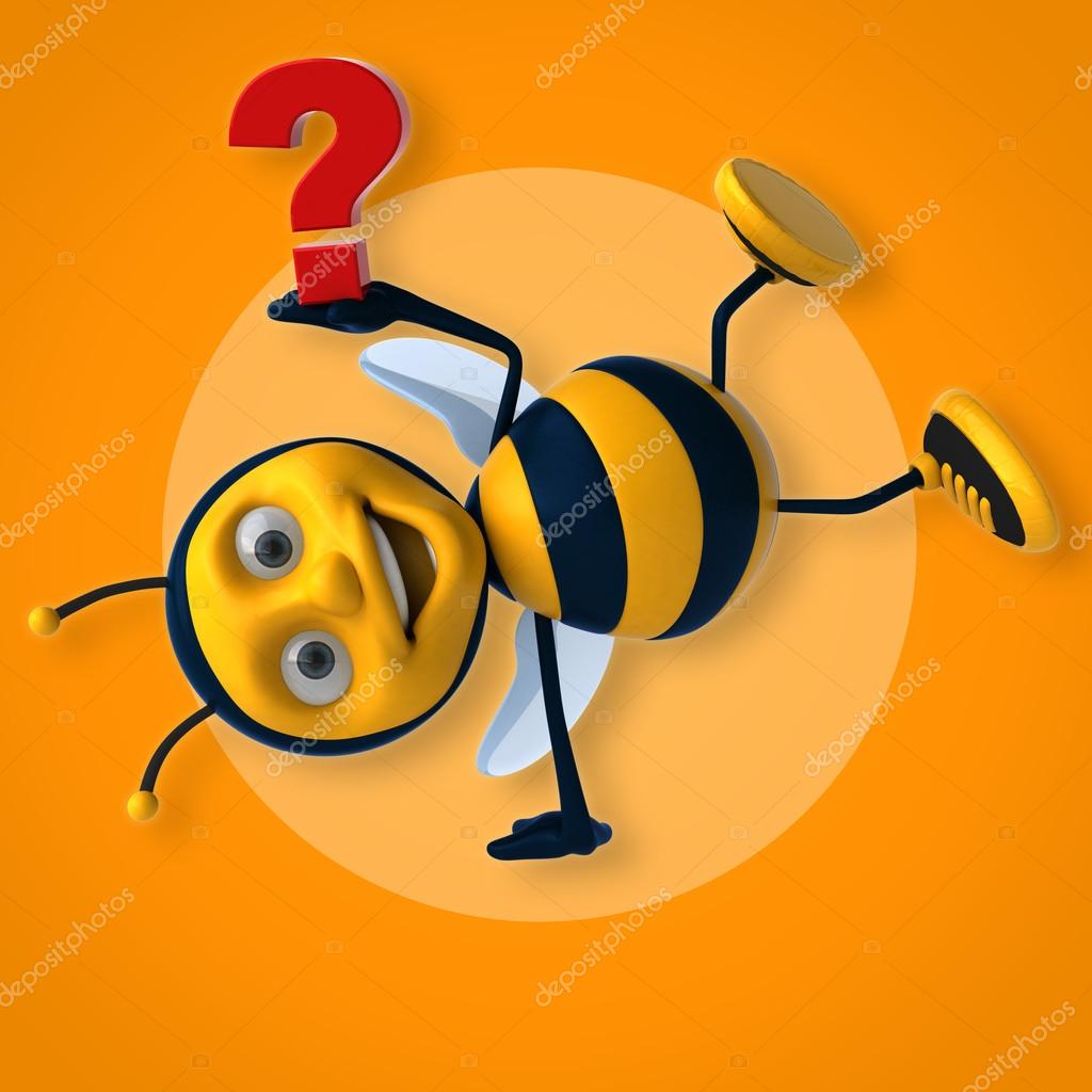 Bee holding question mark Stock Illustration by ©julos #121595338