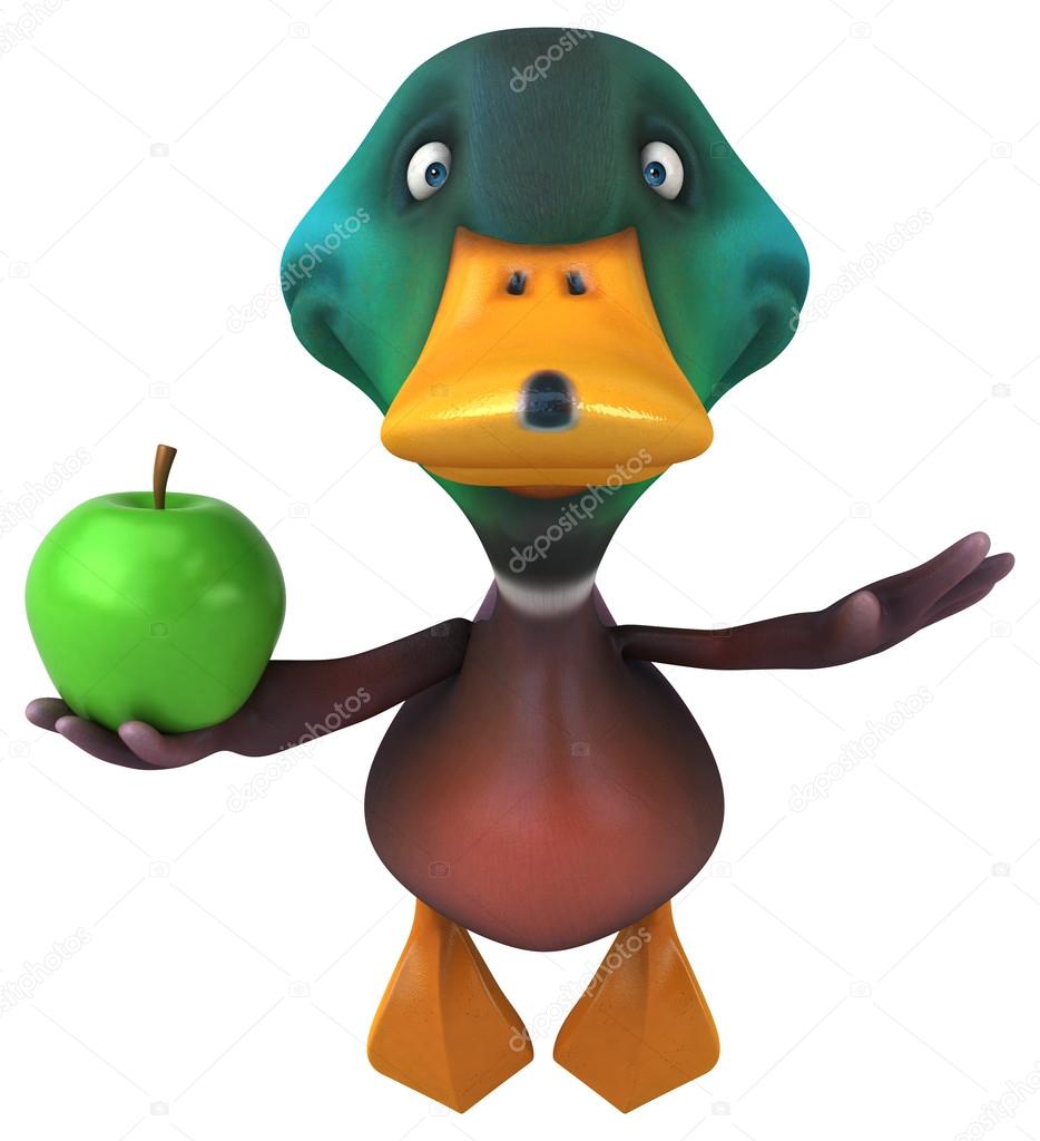 Funny cartoon duck illustration Stock Photo by ©julos 124792554