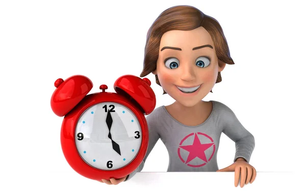Clipart girl sitting looking at a timer Stock Photos, Royalty Free ...