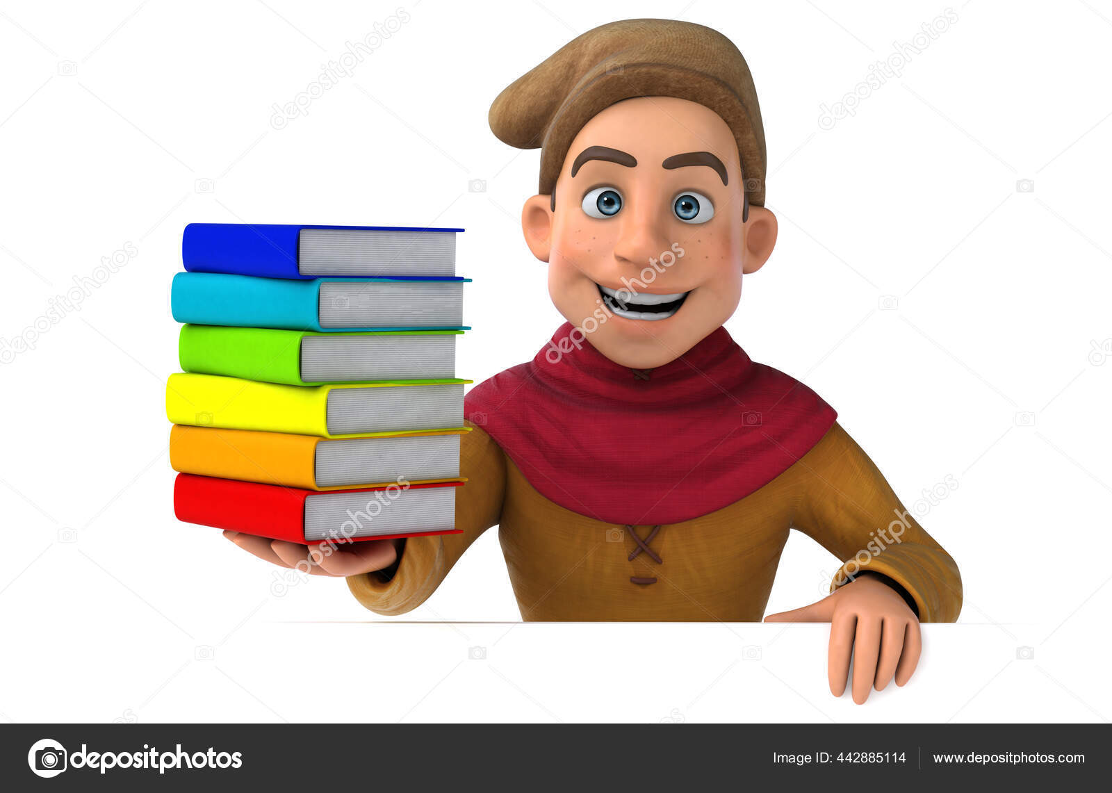 Illustration Medieval Historical Character Books Stock Illustration by ...