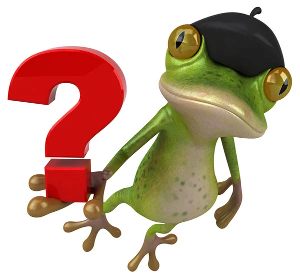 Funny Cartoon Character Question Mark Illustration — Stock Photo ...