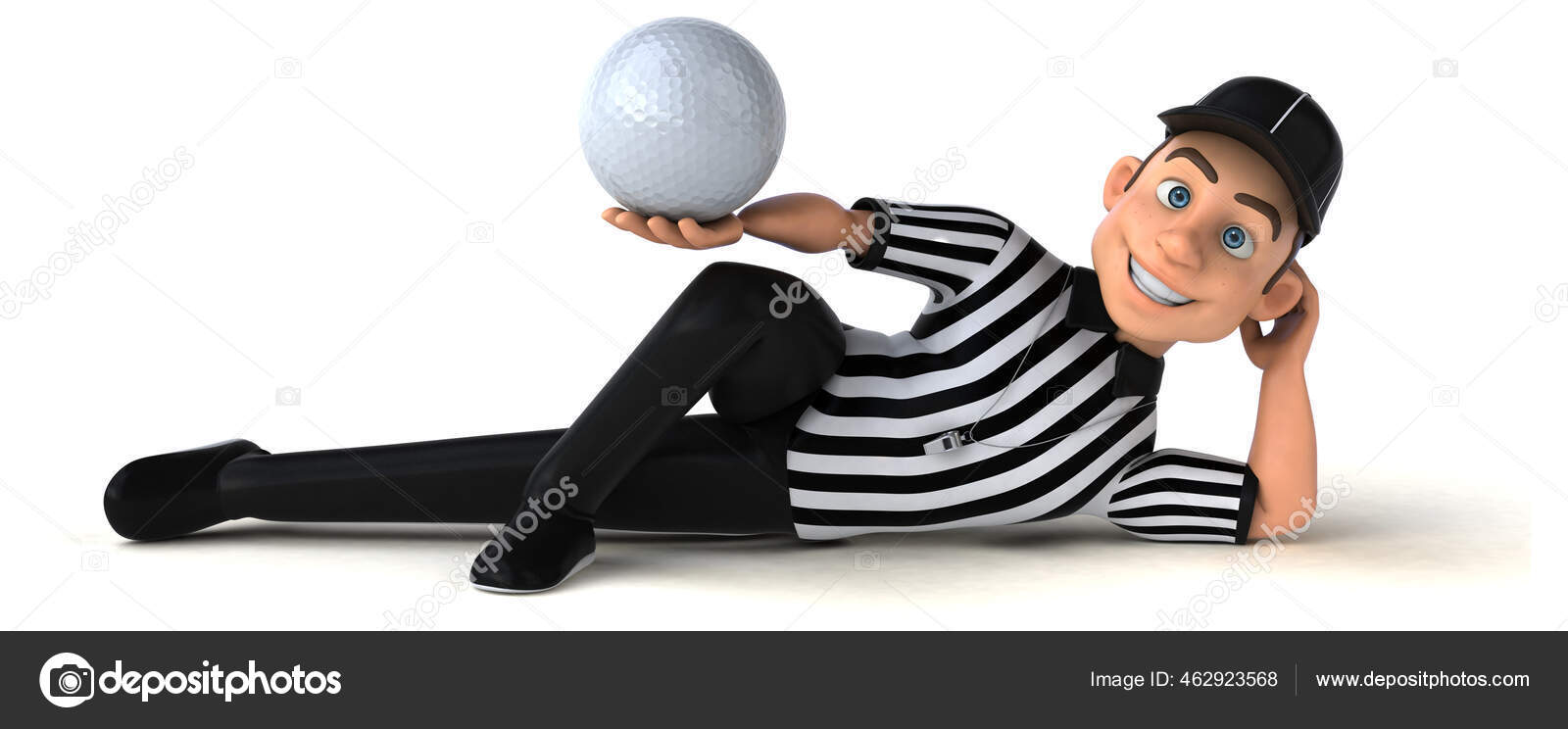 Fun Illustration American Referee Ball — Stock Photo © julos #462923568