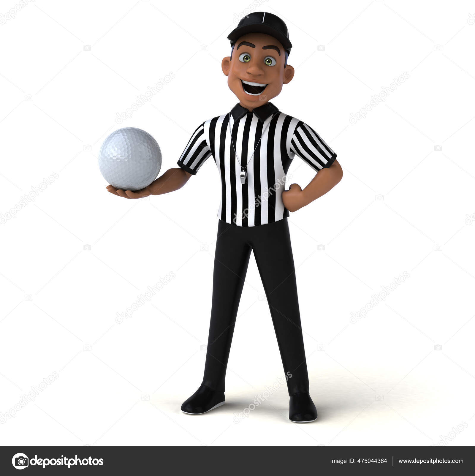 Fun Illustration American Referee Ball — Stock Photo © julos #475044364