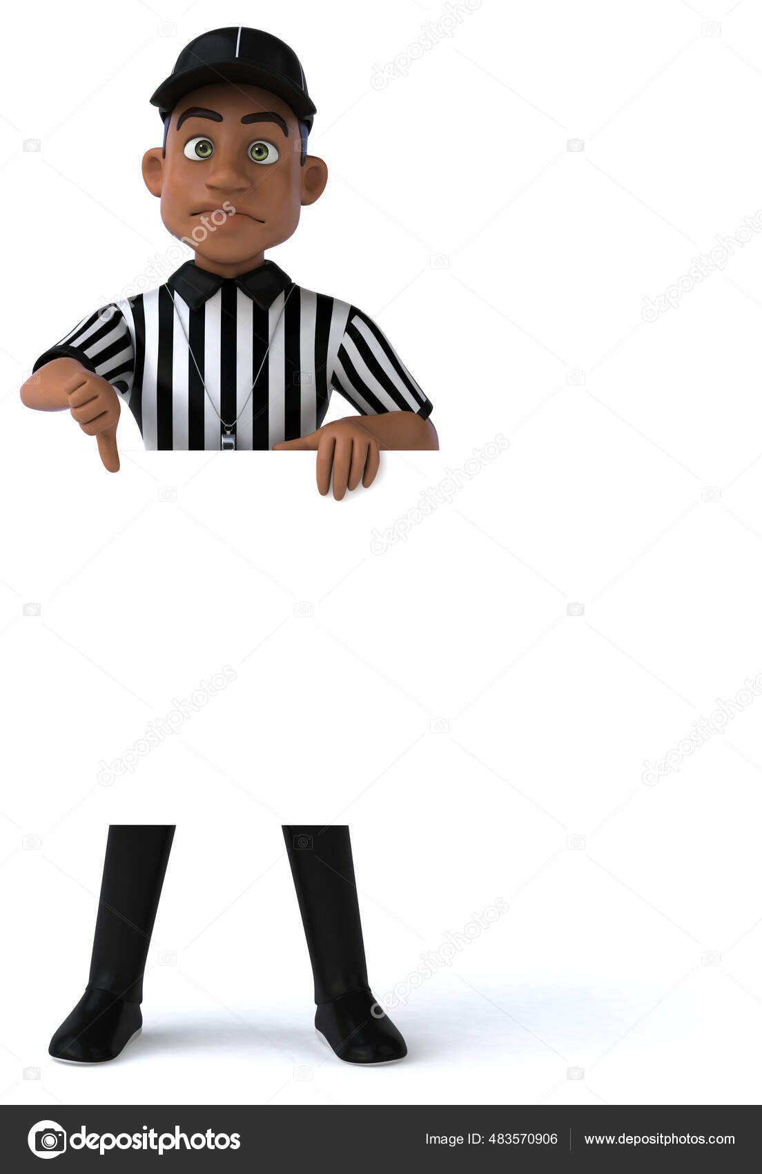 Fun Illustration American Referee Character — Stock Photo © julos ...