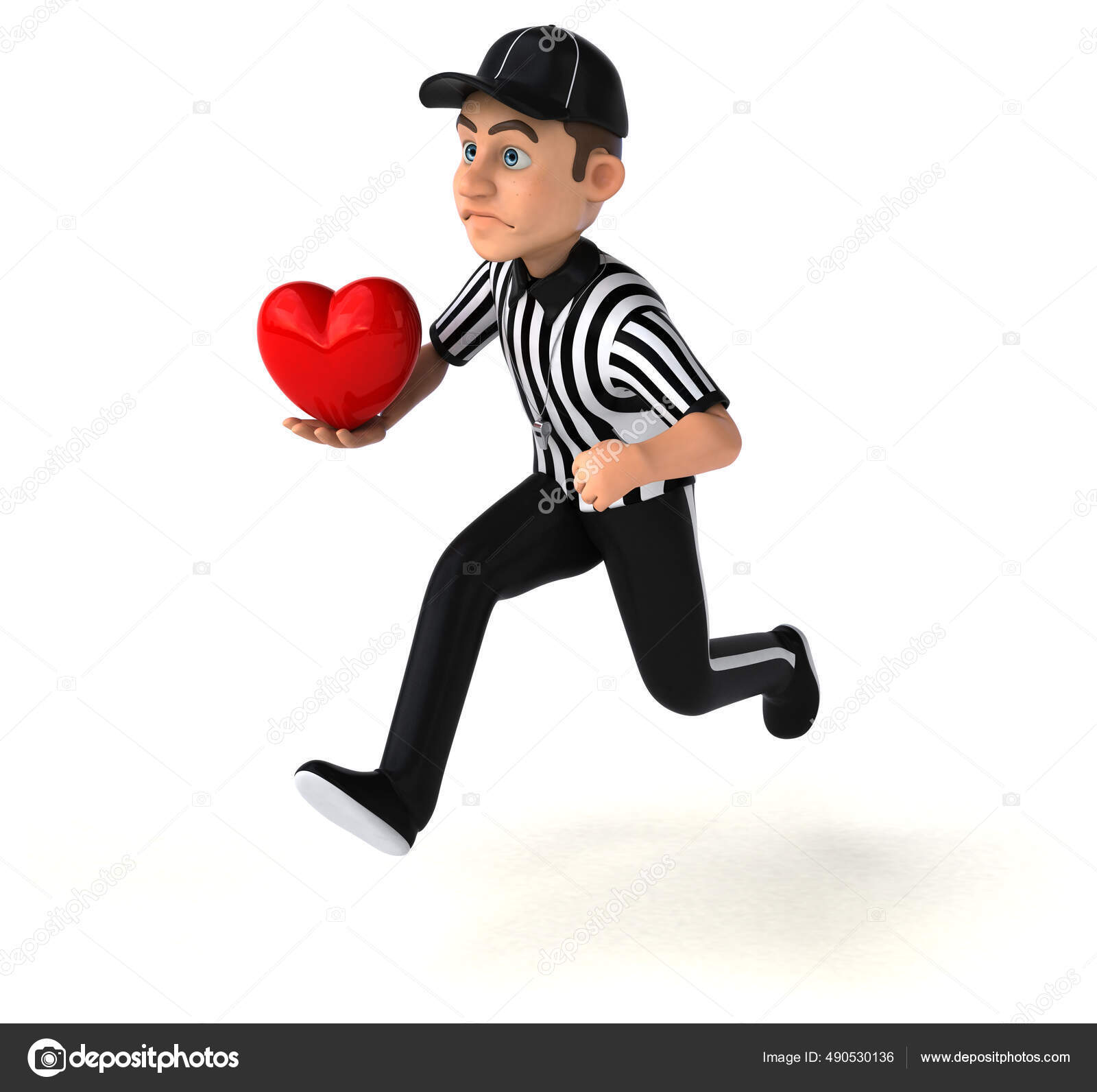 Fun Illustration American Referee Heart — Stock Photo © julos #490530136