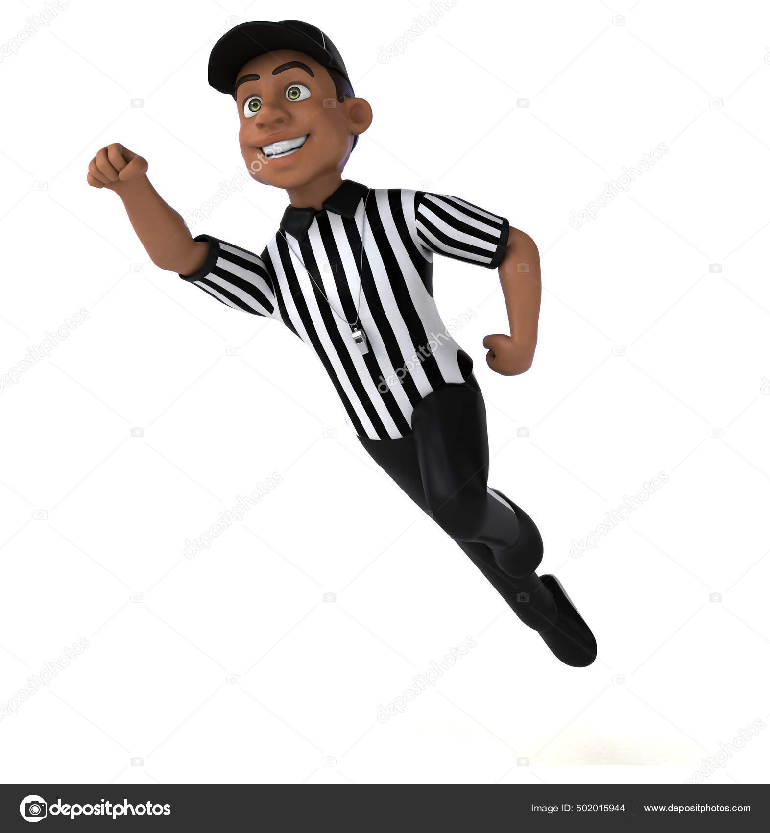 Fun Illustration American Referee Character — Stock Photo © julos ...