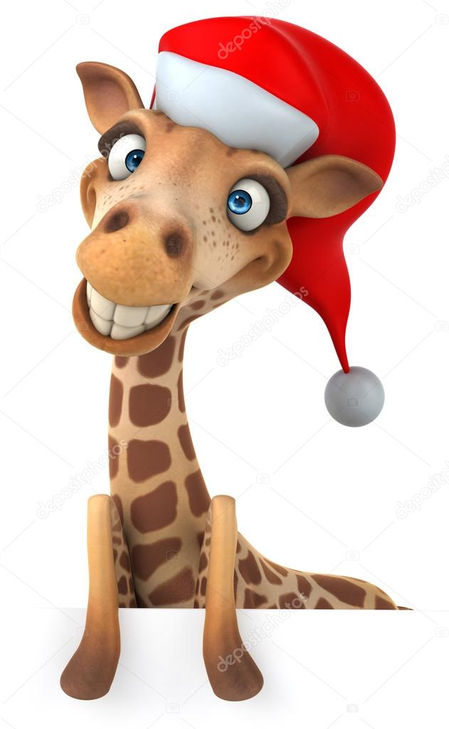 Christmas Giraffe Wallpaper