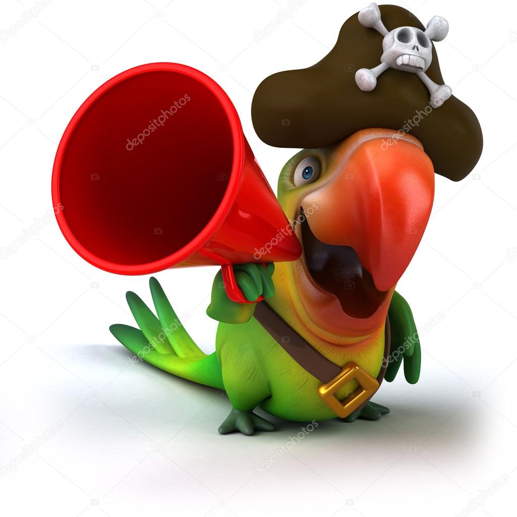 Parrot with megaphone Stock Photo by ...