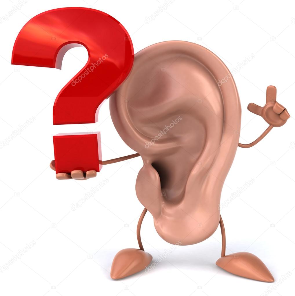 Ear with question sign Stock Photo by ©julos 54280575