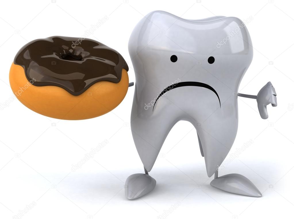 Tooth with donut — Stock Photo © julos #54448135