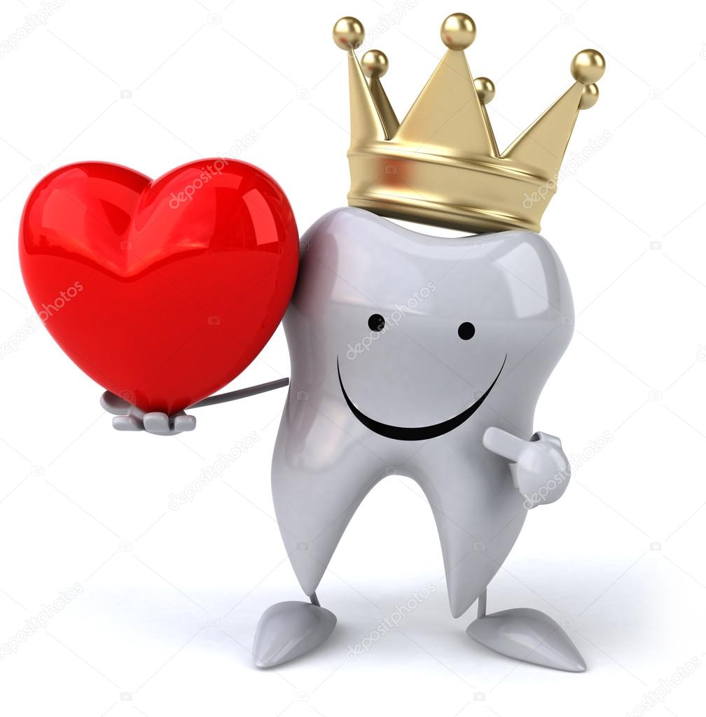 Tooth in crown with heart Stock Photo by ©julos 55611077