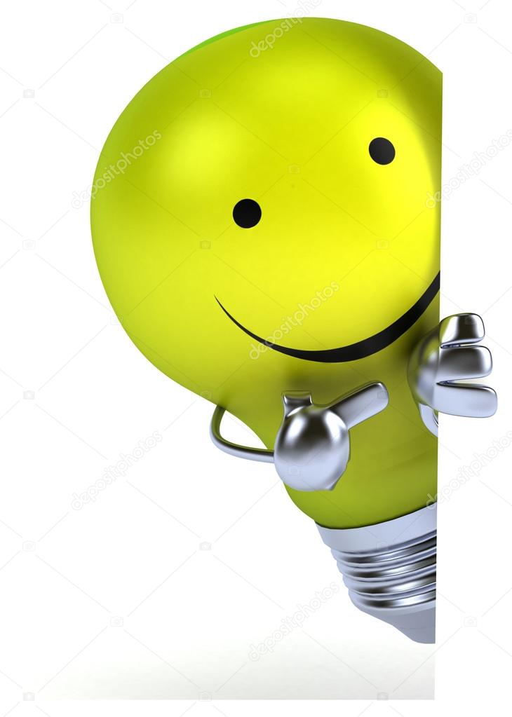 Light bulb with board — Stock Photo © julos #56467597