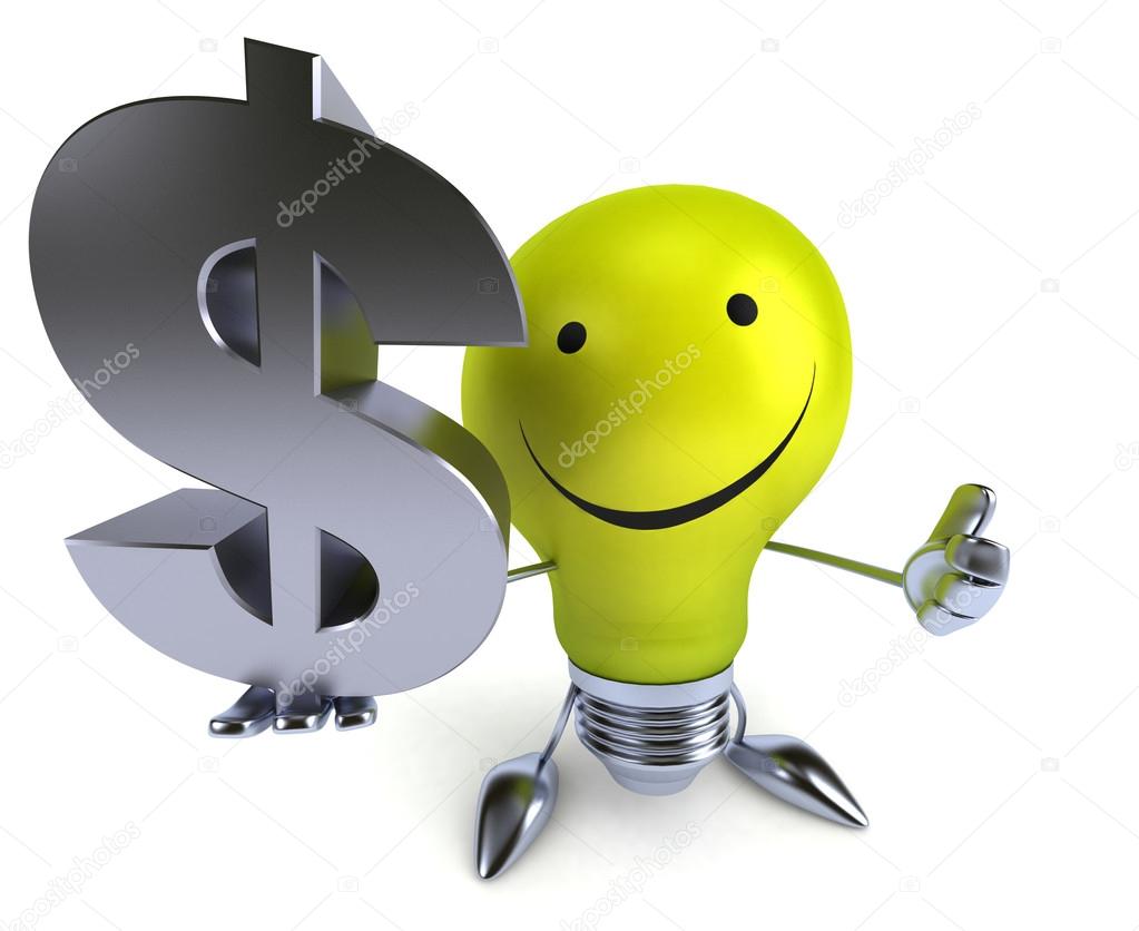 Light bulb with dollar Stock Illustration by ©julos #56467907