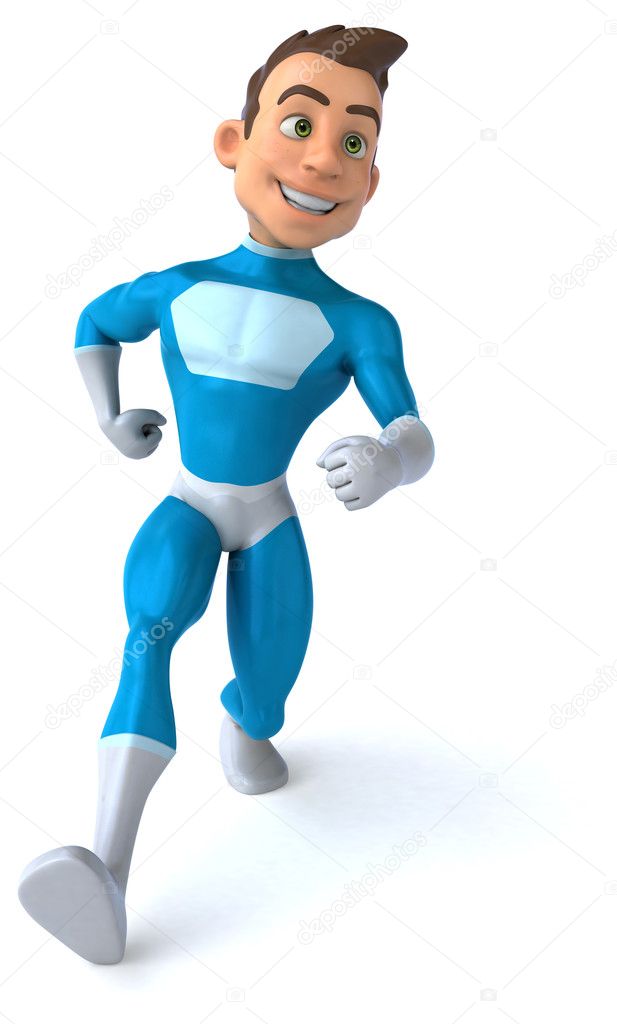 Blue superhero — Stock Photo © julos #56525513