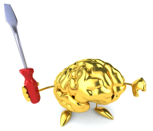 Fun cartoon brain Stock Photo by ...