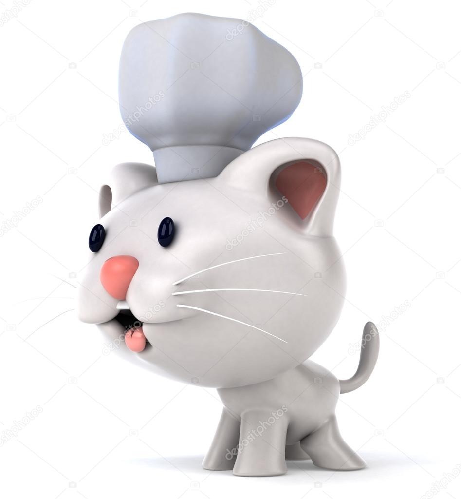 Fun cat in chef hat Stock Photo by ©julos 58831485