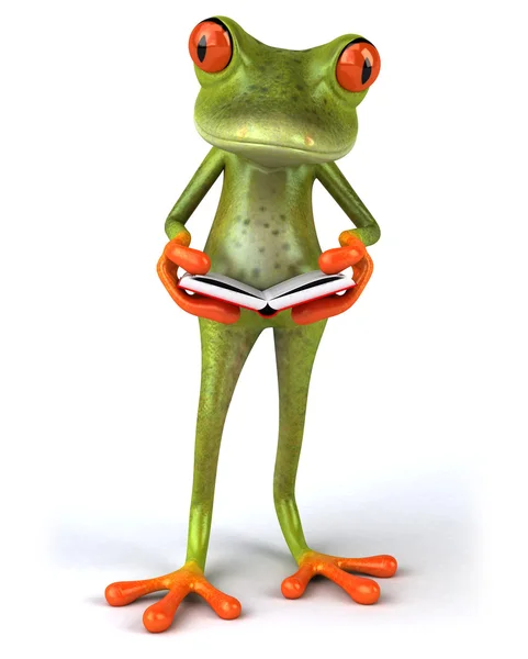 Frog sitting in WC 3d — Stock Photo ...