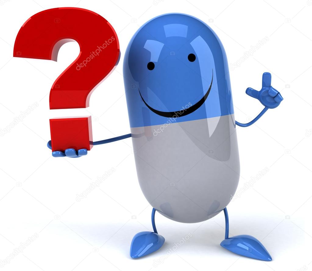 Fun pill with question mark Stock Illustration by ©julos #60418287