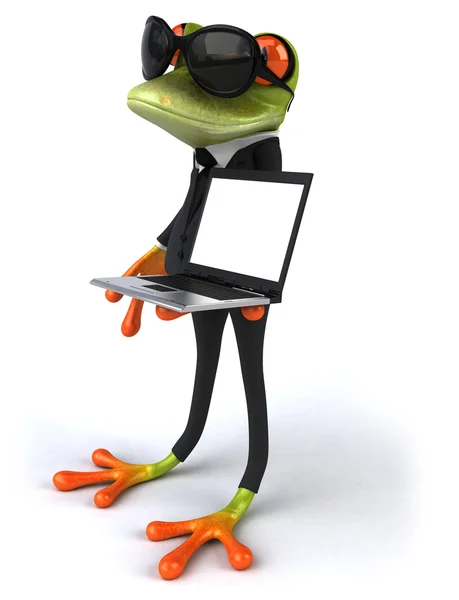 Frog with laptop Stock Illustration by ©julos #34404049