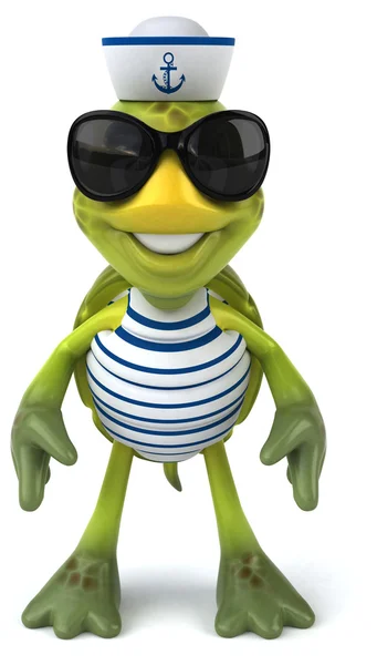 Fun turtle in sailor cap and t shirt with floating device Stock Photo ...