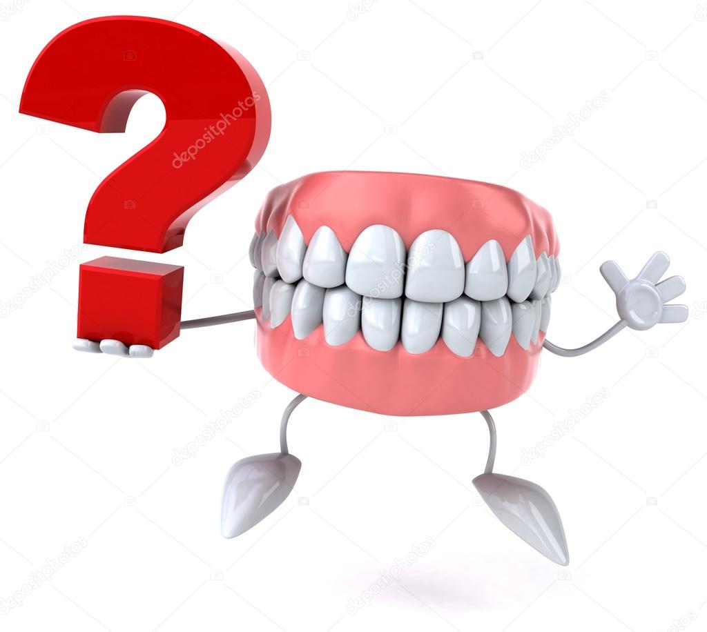 Fun teeth with question sign Stock Illustration by ©julos #63278479