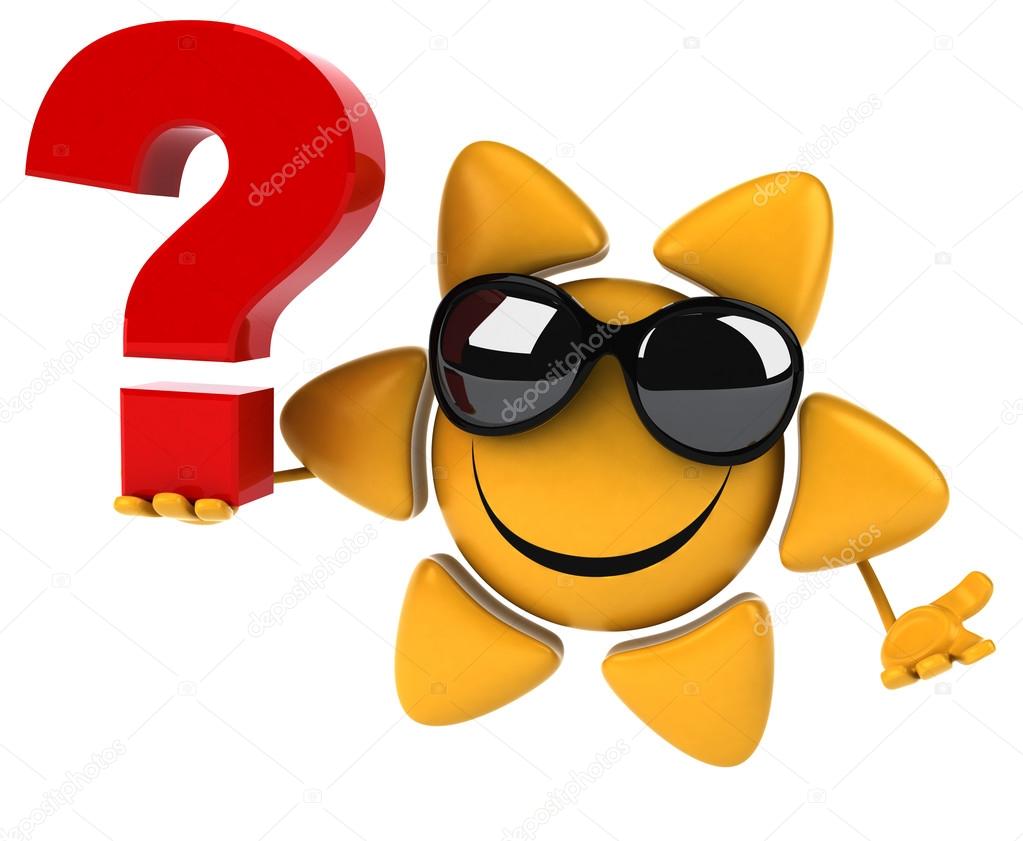 Sol divertido com ponto de interrogação — Fotografias de Stock © julos ...