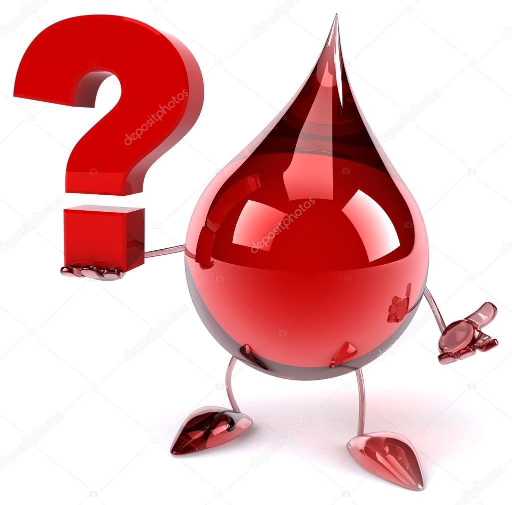 Blood drop with question sign — Stock Photo © julos #66171023