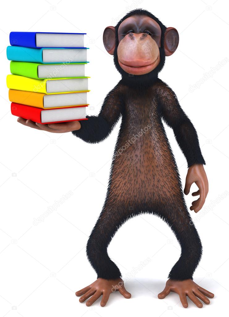 Fun cartoon monkey — Stock Photo © julos #68946283