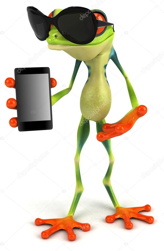 Frog and smart phone Stock Photo by ©julos 69910469