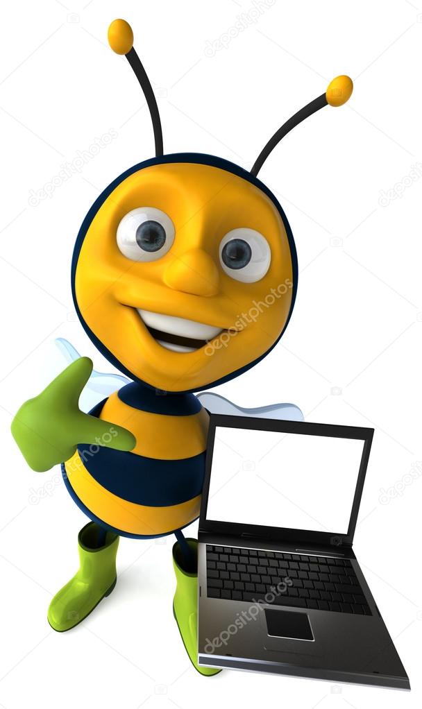 Fun cartoon bee — Stock Photo © julos #71188225