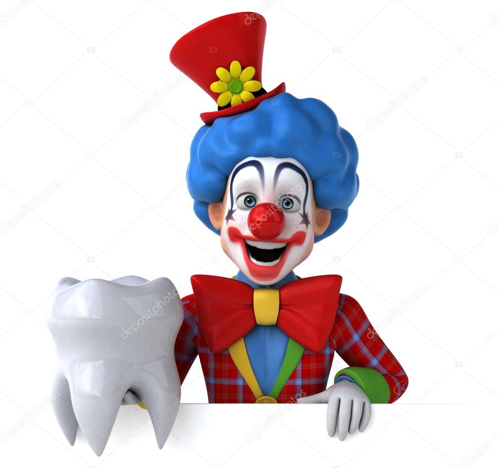 Fun clown with tooth Stock Illustration by ©julos #72434269