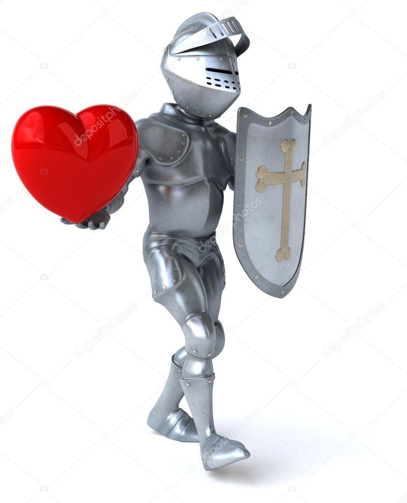 Fun knight with heart — Stock Photo © julos #76215597