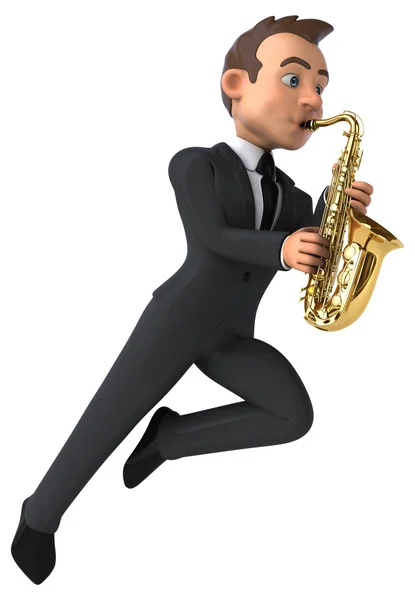 Cute Saxophone Player — Stock Photo © fouroaks #2322153