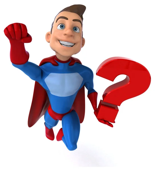 Superhero holding question mark — Stock Photo © julos #128450620